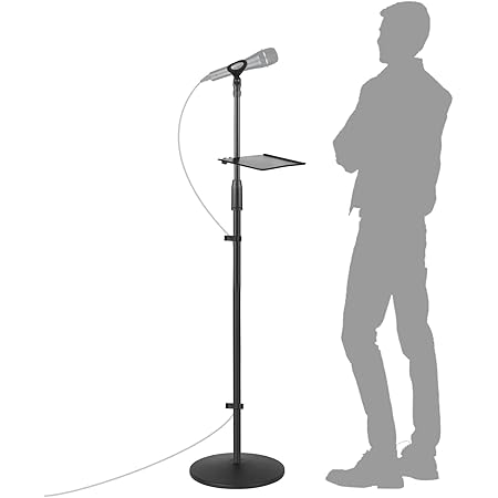 Amazon.com: Microphone Stand Portable Mic Stand with Phone Holder ...