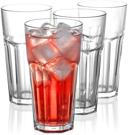 Amazon.com | Vikko Drinking Glasses, 12 Oz Drinking Glasses Set of 12 ...