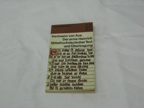 Der arme Heinrich. Mittelhochdeutscher Text und Übertragung. : Hartmann ...