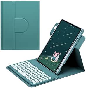Amazon.com: SENLAN Rotatable iPad 10 Keyboard Case with Magnet ...