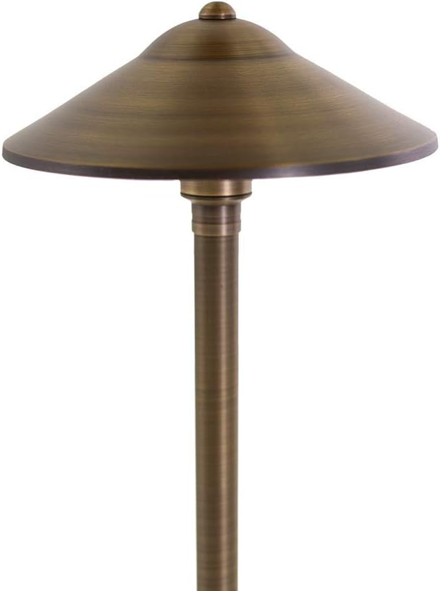 VOLT Max Spread 12V Cast Brass Path Light (25" Tall, 9" Shade) with 3W ...