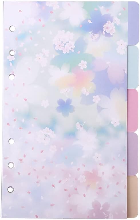 Cherry Blossoms Binder Dividers A5 A6 Loose Leaf Notebook Separator ...