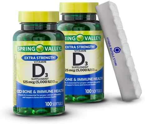 Amazon.com: Unique Bundle Store Spring Valley, Vitamin D3 Softgels ...