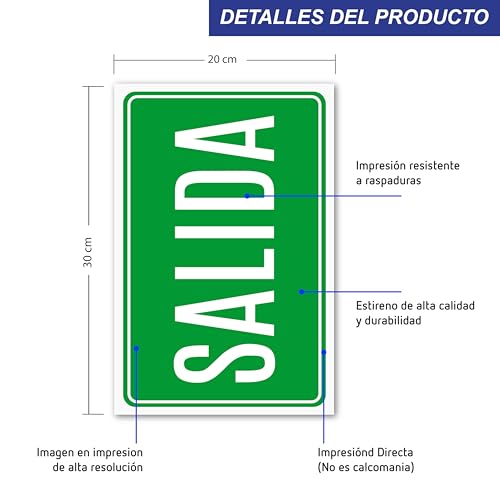 Letrero De Salida - Ferreteria Y Herramientas