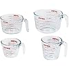 Amazon.com: Pyrex 4 Piece Glass Measuring Cup Set, Includes 1-Cup, 2 ...