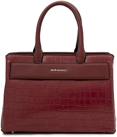 Miraggio Women's Satchel Bag (Maroon) : Amazon.in: Fashion