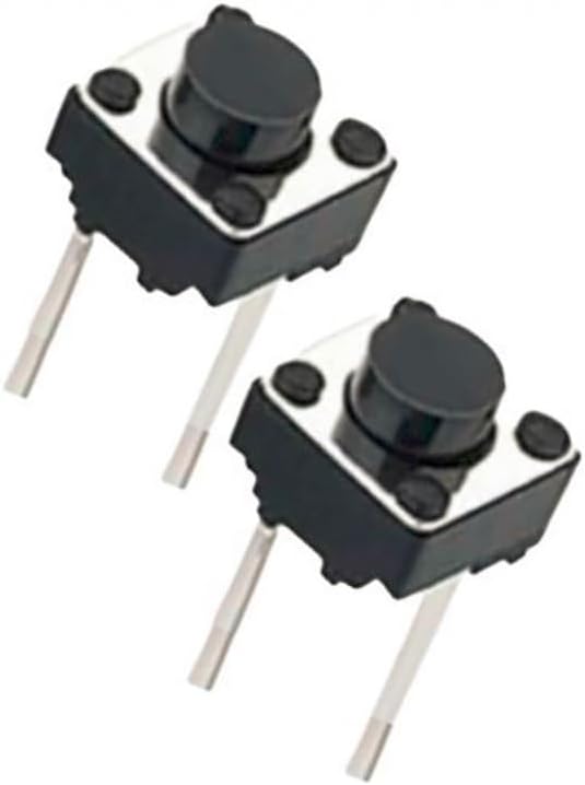 SHOKITECH 6 * 6 * 5mm 2pin Tactile Push Button Switch Long Leg 10mm ...