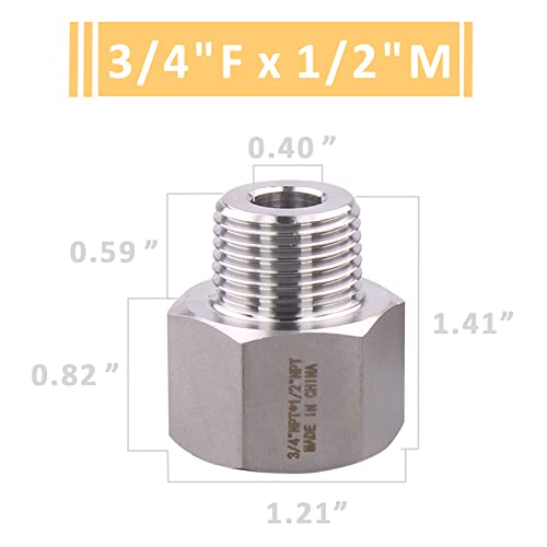 Snapklik.com : DERPIPE Forged Reducer Adapter Fitting - Stainless Steel ...