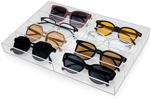 Amazon.com: Pumtus Acrylic Sunglasses Organizer, 8 Slot Clear Tabletop ...