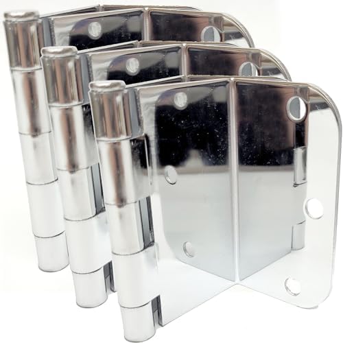 3.5 Inch Swing Clear Offset Door Hinge 3-Pack - Satin Chrome 5/8 Inch ...