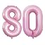 Amazon.com: GOER 42 Inch Rose Gold Number 80 Balloons,Jumbo Foil Helium ...