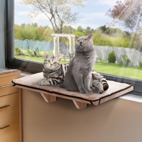 PETSFIT 2 Cats Design Window Perch, Cat Hammock Window Seat with ...