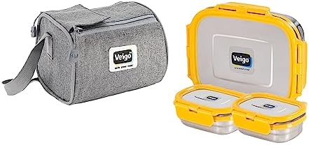 Veigo Steel Lunch Boxes for Office Men, Tiffin Box for Office Men ...