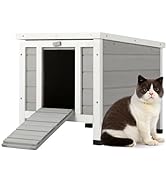 Amazon.com : CO-Z Outdoor Cat House Weatherproof Rabbit Hutch Hideout ...
