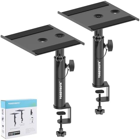 Vondynote Set of 2 Studio Monitor Stands Desktop Clamp Speaker Stands ...