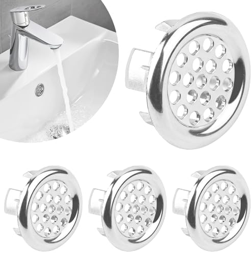 4PCS Bathroom Sink Overflow Ring & Vanity Sink Overflow Cover Bathroom ...