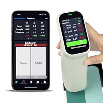 Amazon.com: Colorimeter VY-200,便攜式彩色閱讀器,彩色傳感器,實驗室,dE*ab,ch,RGB,CMYK,Yxy ...