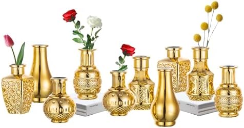 Amazon.com: Glasseam Small Pink Bud Vase: Mini Modern Glass Vase Set of ...