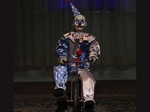 Amazon.com: 32-inch Tricycle Clown Doll, Halloween Prop, Animatronic ...