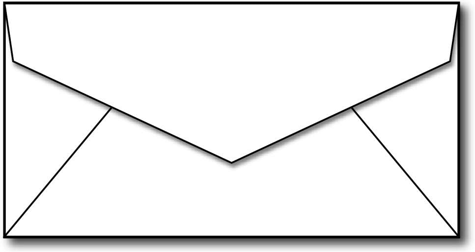 Amazon.com : White Monarch Envelopes (3 7/8" x 7 1/2") - 100 Envelopes ...