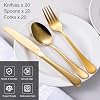 Amazon.com | 60-Pcs Gold Silverware Set - Stainless Steel Flatware ...
