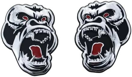 Amazon.com: 2 Pcs Metal ngry Gorilla Ape Angry Side Rear Emblems 3D ...