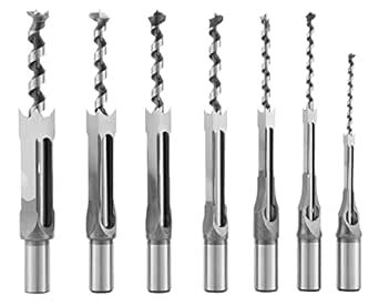 ATPEAM 7 Pieces Woodworking Square Hole Mortise Bit High Speed Steel ...