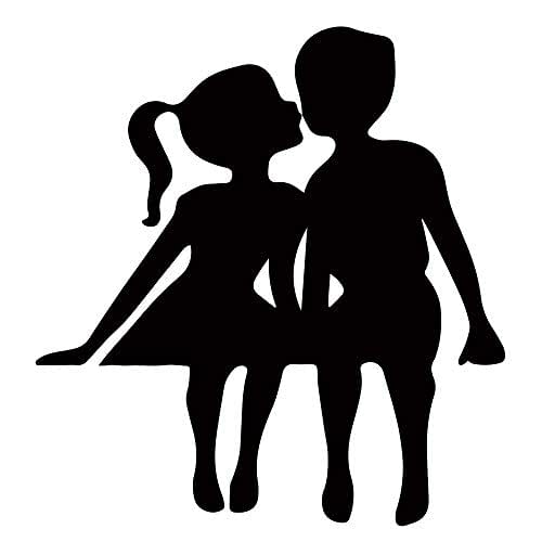 Amazon.com: Couple Kissing Decal Vinyl Sticker Cute Romantic Love Room ...