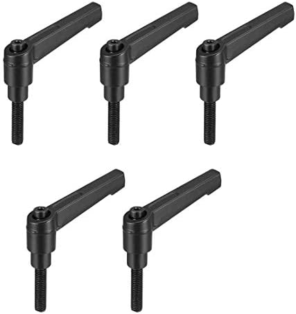 uxcell M10 x 30mm Handle Adjustable Clamping Lever Thread Push Button ...