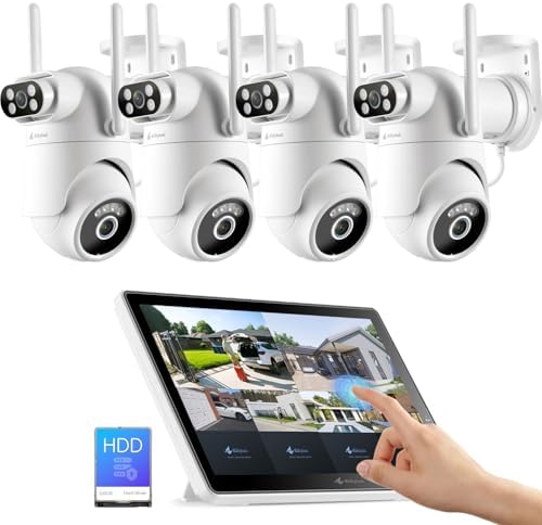 Amazon.com: Wireless Security Camera System with 10" Touchscreen ...