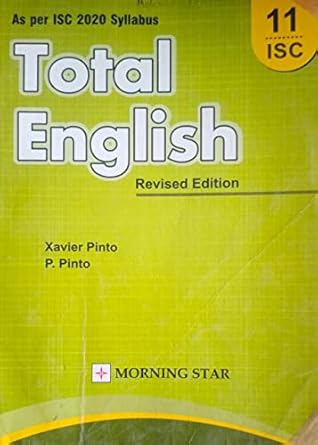 ISC Total English Class 11 By Xavier Pinto Second Hand & Used Book (S ...
