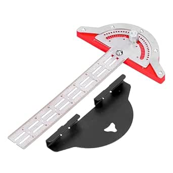 Homdum Carpenter Square Woodworkers Edge Ruler Thickness 1.5mm Protractor Angle Finder ...