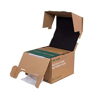 Amazon.com: Set of 2 Large Battery & Cellphone Recycling Boxes : Home ...