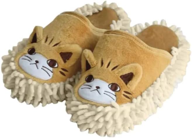 Amazon.co.jp: [FABFAB.] モップスリッパ ネコ 茶トラ : ホーム＆キッチン
