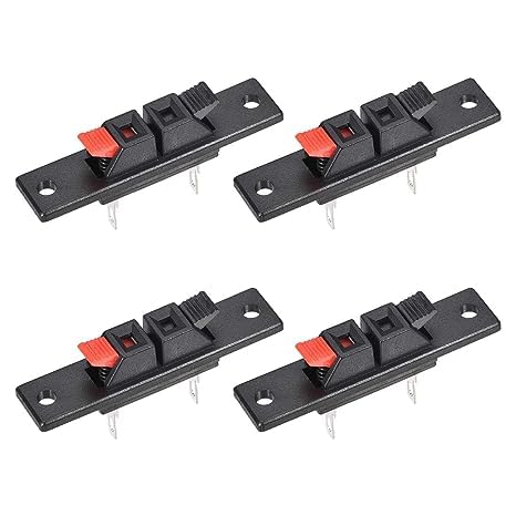 KeepItSecret 2 Way Spring Speaker Terminal Clip Push Release Connector ...