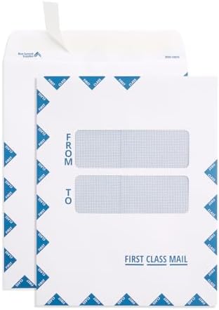 Amazon.com : Blue Summit First Class Mail Envelopes 9x12, Large Double ...