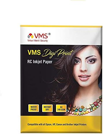 VMS Digi Print 240 GSM A4 210x297mm Photo Paper (Luster) Matte –Pack of ...