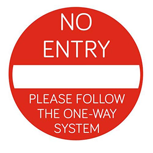 No Entry Social Distancing Stickers Signs Stay Apart Safe Please follow ...