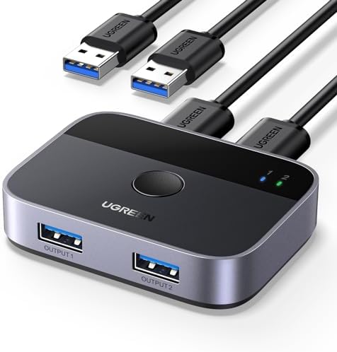 UGREEN 10Gbps USB 3.2 Switch, USB Switcher 2PC Share USB C and 3 USB A ...