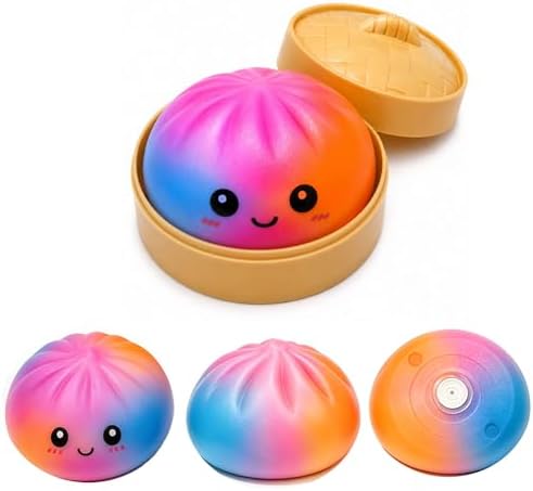 Amazon.com: Met-edianger Rainbow Pink Dumpling Toy with Steamer Case ...