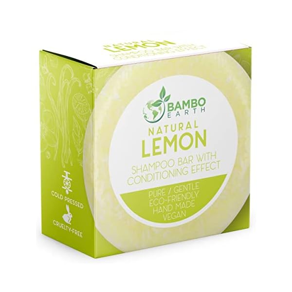 BAMBOEARTH Solid Shampoo Bar And Conditioner Effect Hair Soap – 100% ...