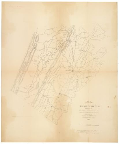 1861 Map Berkeley County, Virginia - Size: 20x24 - Ready to Frame ...