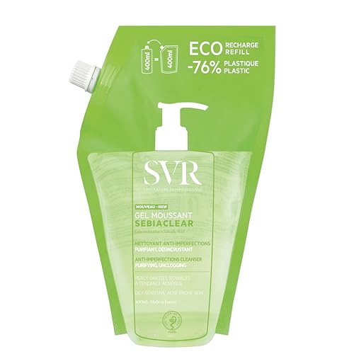 SVR SEBIACLEAR Foaming Face & Body Cleansing Gel for Oily, Acne-Prone ...