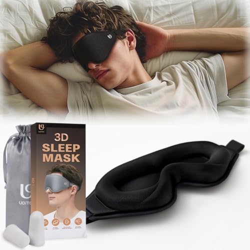 Amazon.com: Uditek Sleep Mask, 3D Contoured Deep Pocket Eye Mask for ...