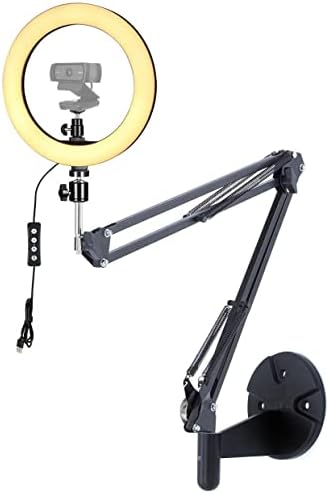 Amazon.com: Magnetic Webcam Light with Stand,10 Inch Ring Light with ...