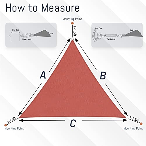 Snapklik.com : Sun Shade Sail, 12x12x12 Red Straight Eage Triangle ...