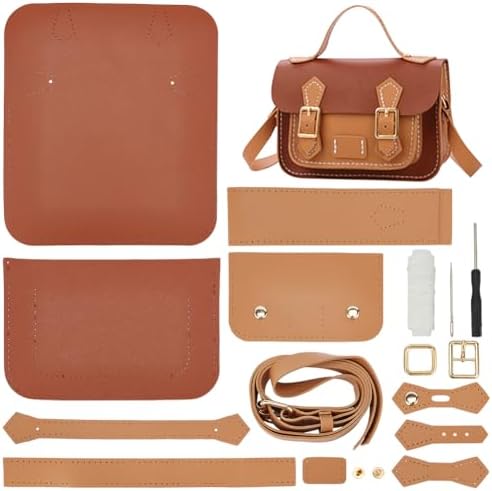WADORN DIY Crossbody Bag Making Kits, PU Leather Shoulder Bag Sewing ...