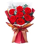 Amazon.com: Mosstory Roses Bouquet 7-Piece Forever Flowers Bouquet Gift ...