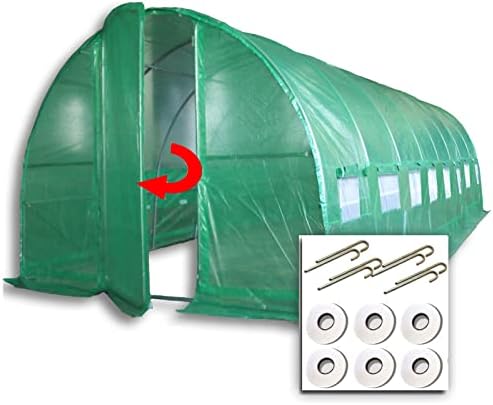 8m x 3m Polytunnel + Ground Anchor Kit "Strongest In It's Class" a ...