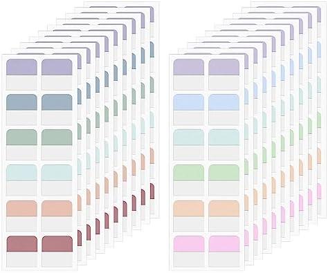 Gjinxi 360 Pcs Sticky Tabs Multi-Colored Indexing Tabs Repositionable ...